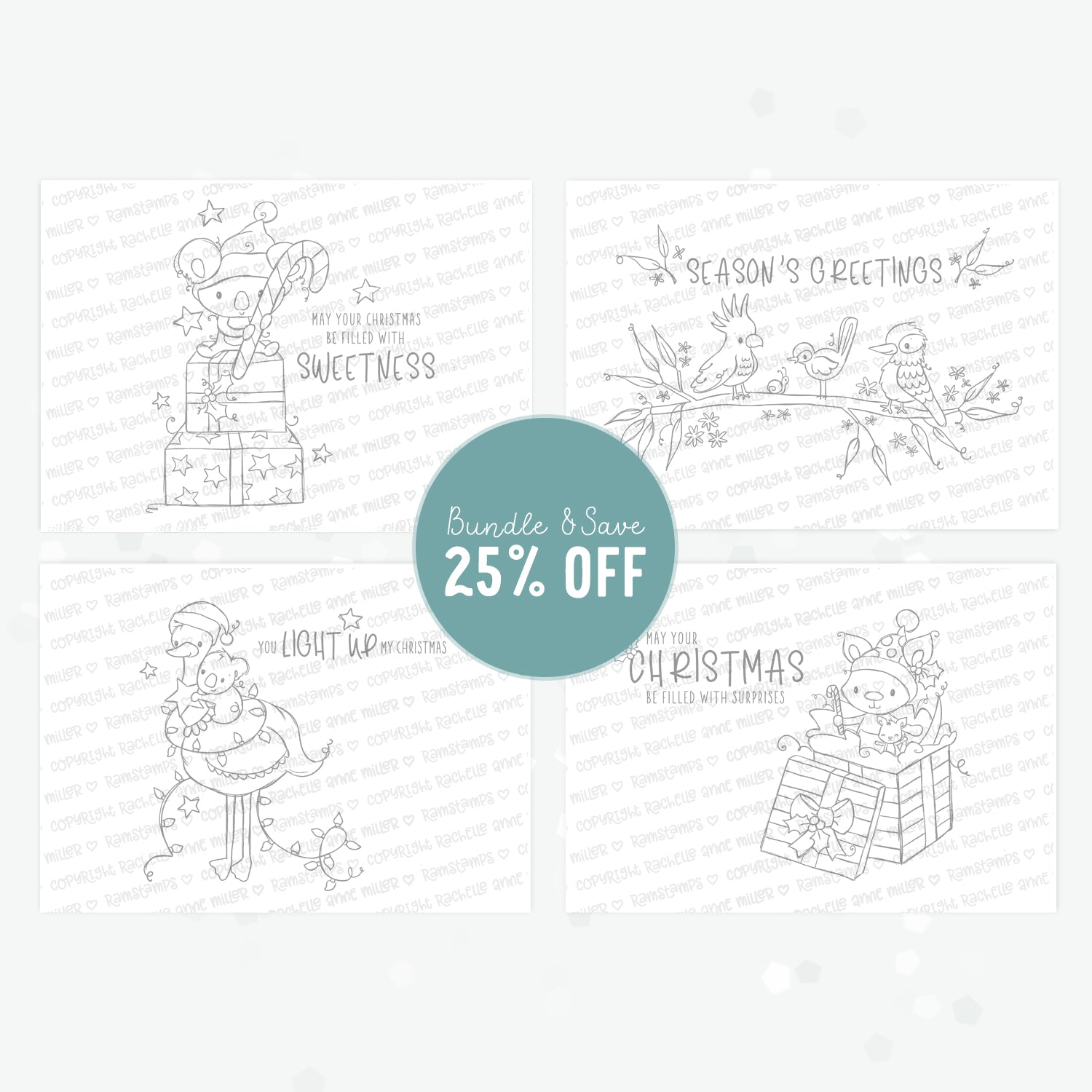 'Aussie Christmas' Digital Stamp Set – Rachelle Anne Miller Creative ...
