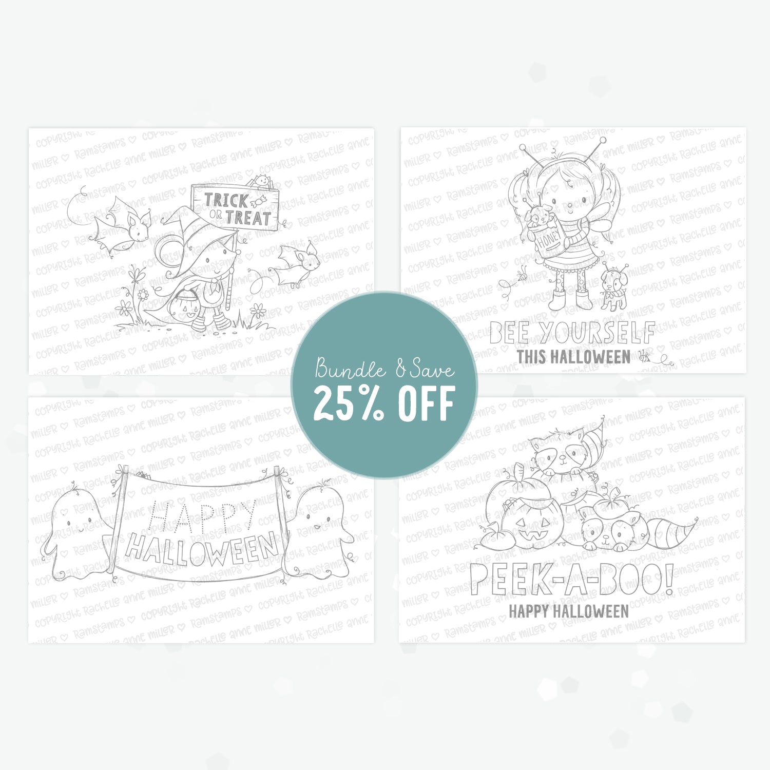 'Happy Halloween' Digital Stamp Set – Rachelle Anne Miller Creative Studios