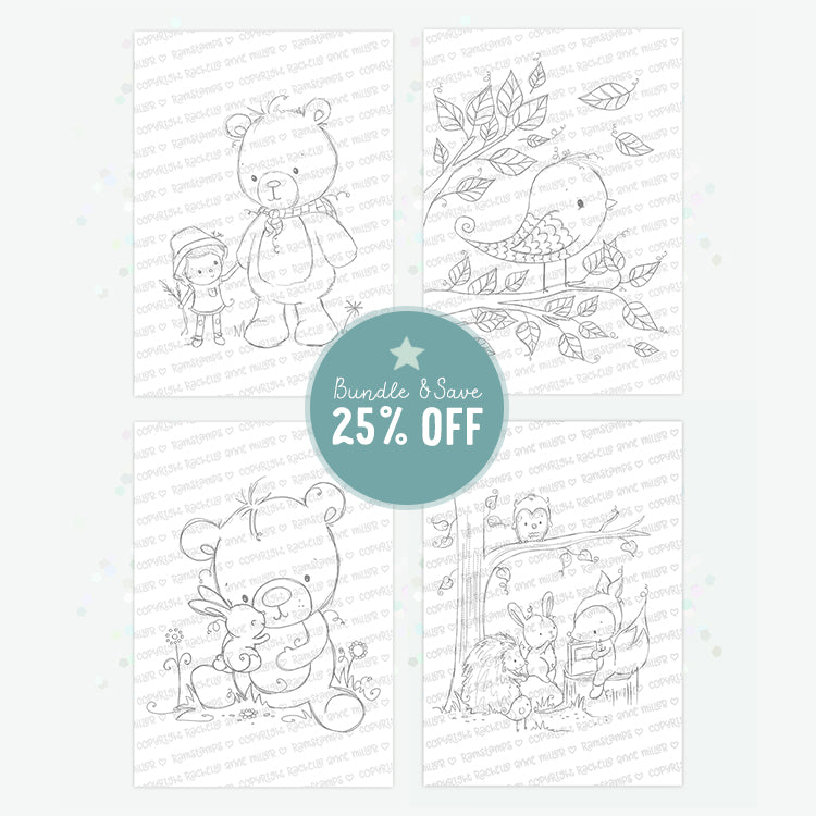 'Forest Animals' Digital Stamp Set – Rachelle Anne Miller Creative Studios