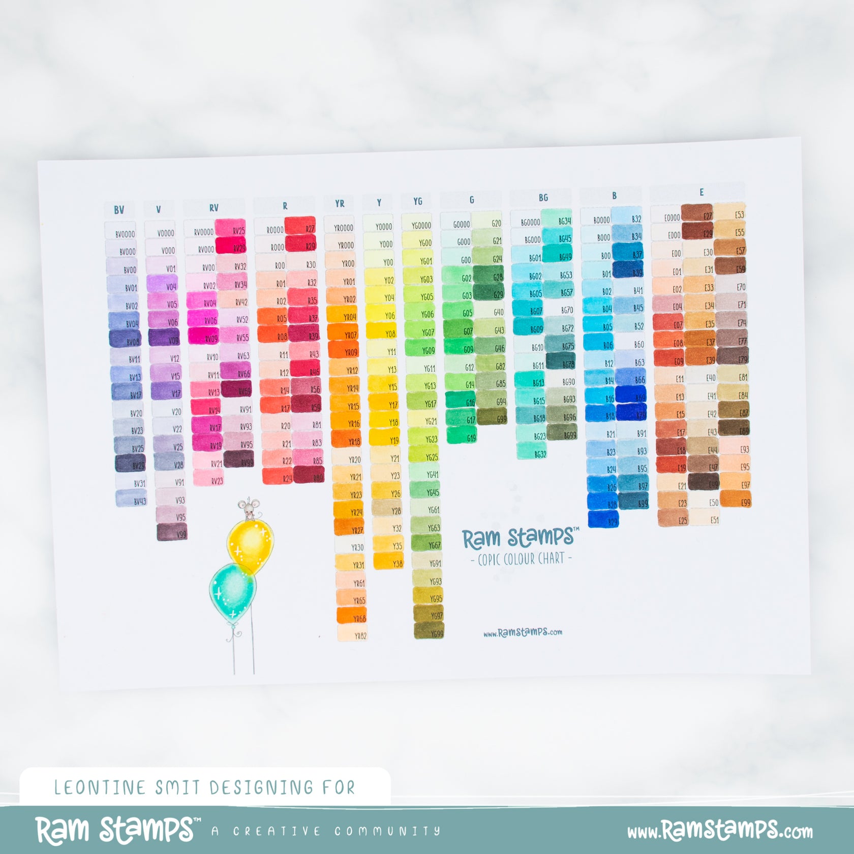 FREE Copic Colour Chart – Rachelle Anne Miller Creative Studios
