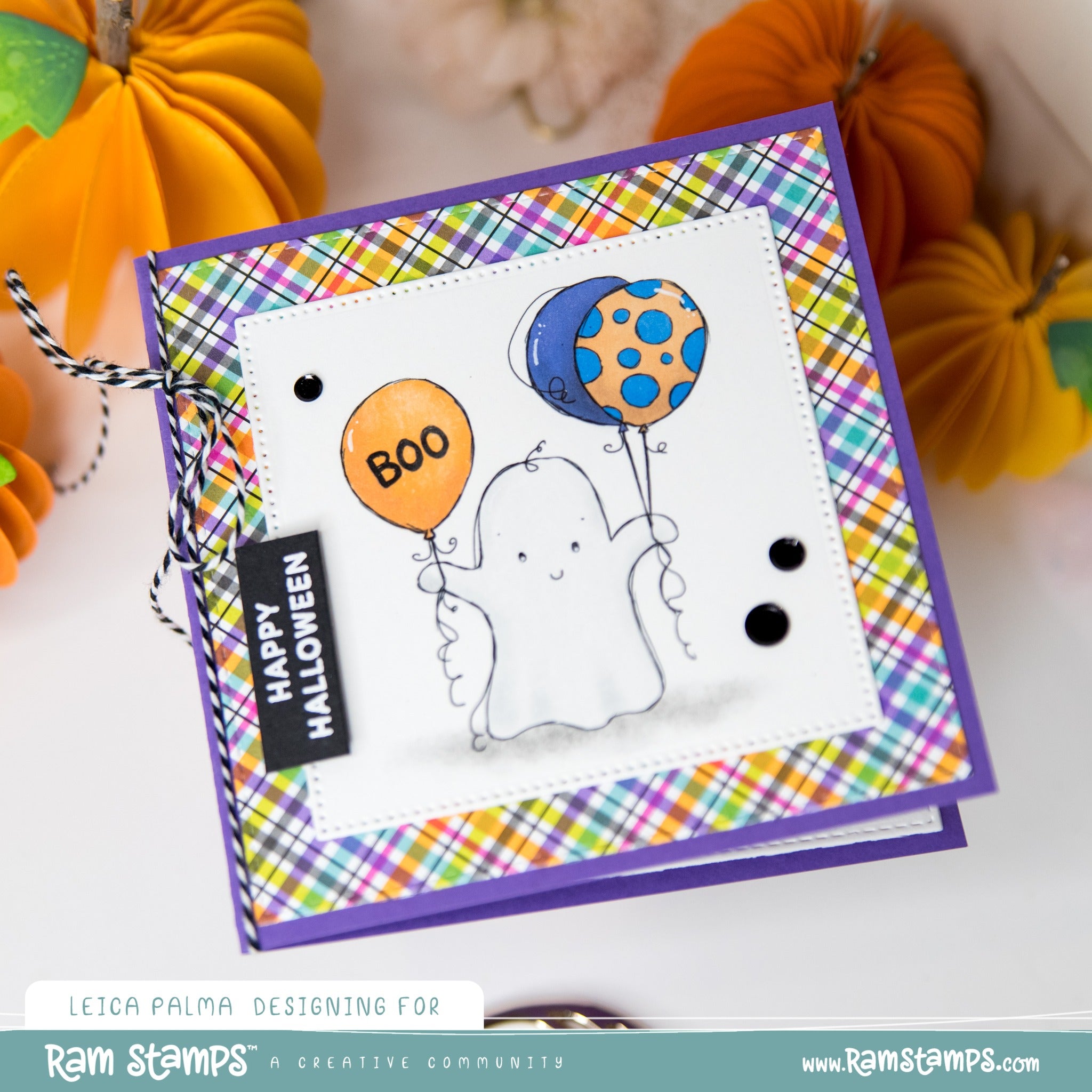 'Cute Ghost' Digital Stamp – Rachelle Anne Miller Creative Studios