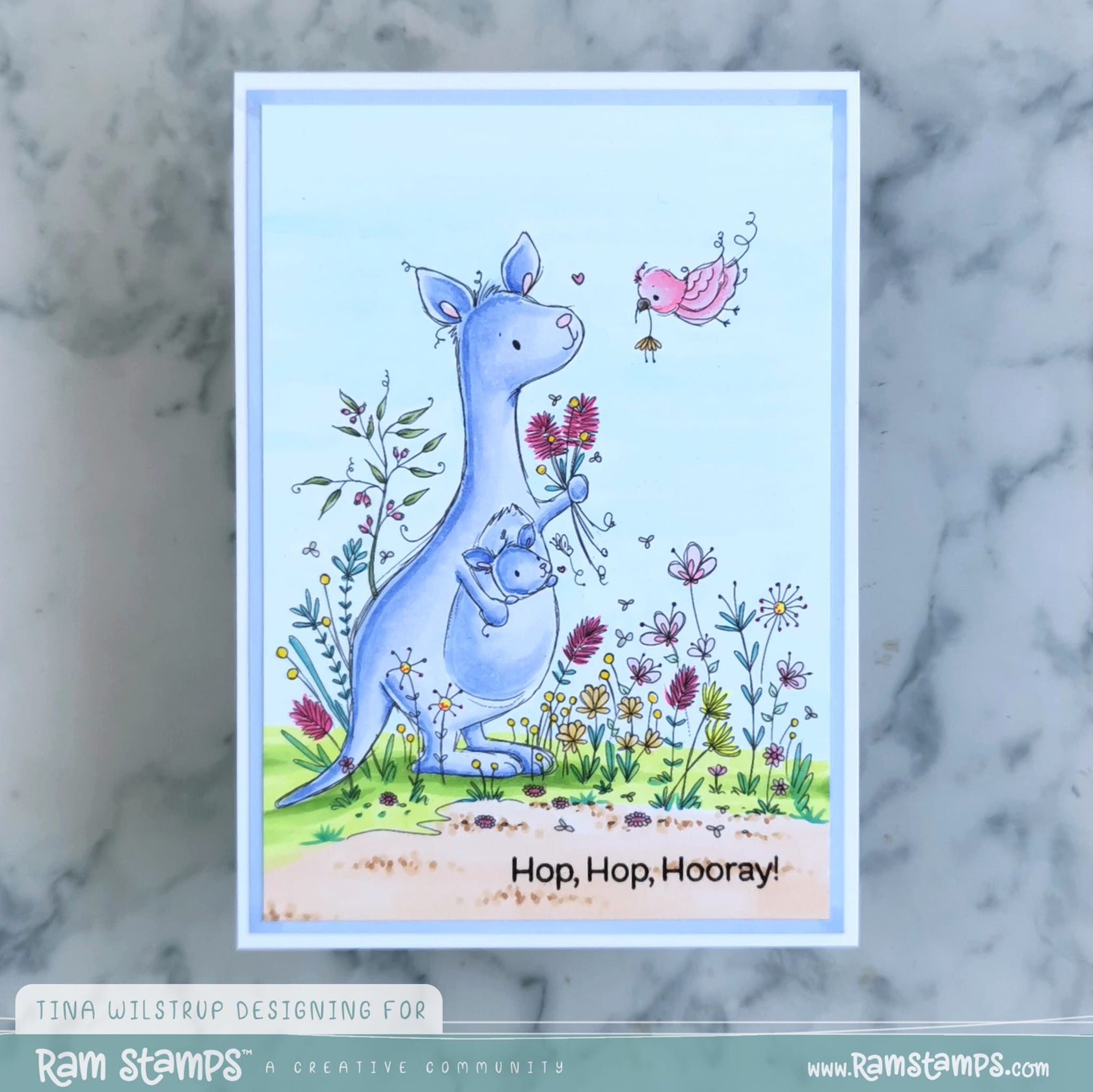 'Kangaroo' Digital Stamp – Rachelle Anne Miller Creative Studios