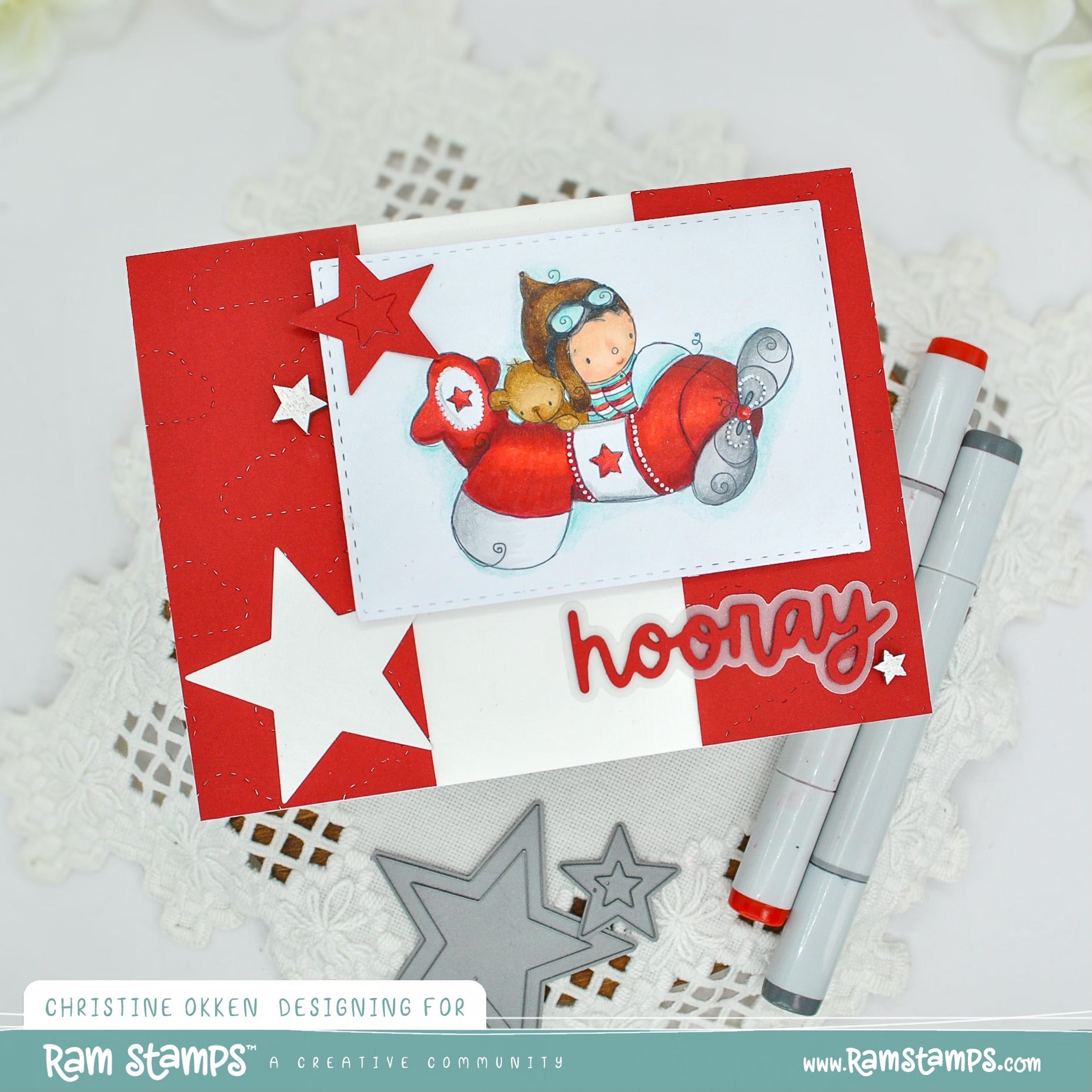 'Little Pilot' Digital Stamp – Rachelle Anne Miller Creative Studios