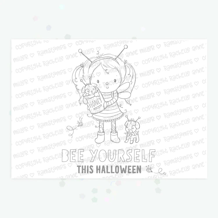 'Bee Yourself' Digital Stamp – Rachelle Anne Miller Creative Studios