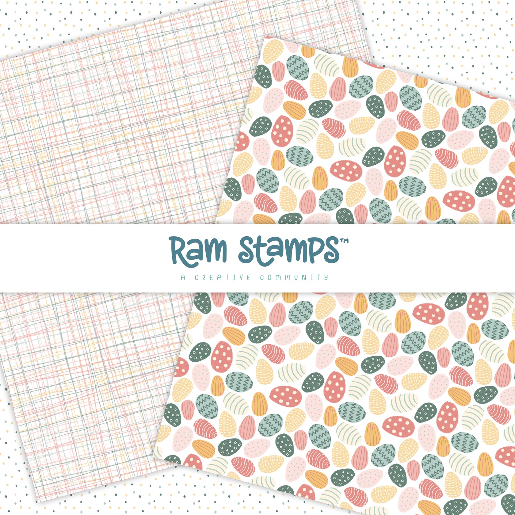 'Easter Fun' Digital Pattern Paper Pack – Rachelle Anne Miller Creative ...