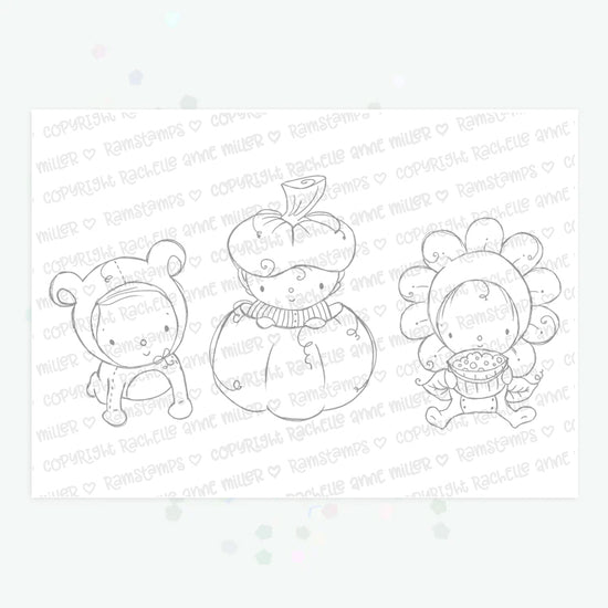 'Halloween Dress Up' Digital Stamp – Rachelle Anne Miller Creative Studios