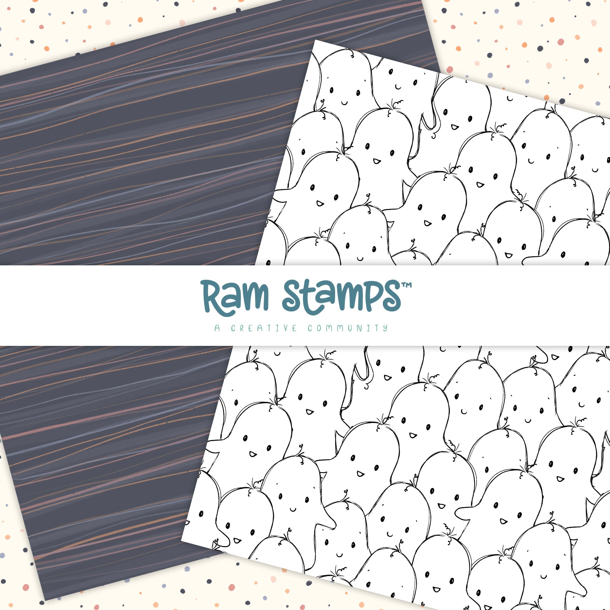 'Happy Halloween' Digital Stamp & Paper Set – Rachelle Anne Miller ...