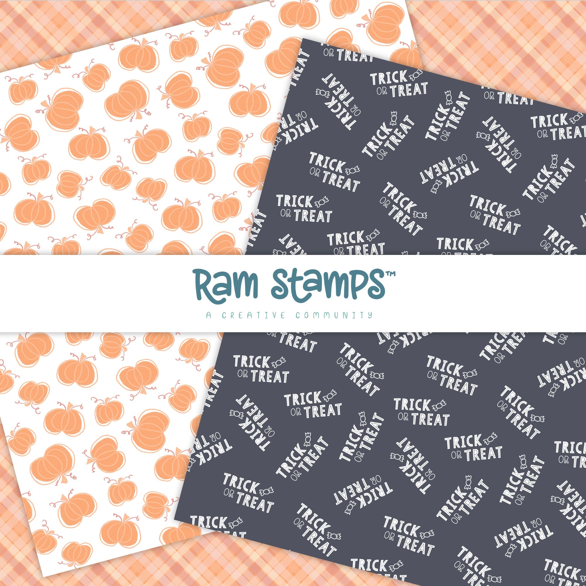 'Happy Halloween' Digital Stamp & Paper Set – Rachelle Anne Miller ...