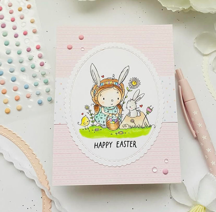 'Easter Bunny Girl' Digital Stamp – Rachelle Anne Miller Creative Studios