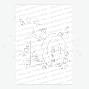 'Animal Number: Ten Bees' Digital Stamp – Rachelle Anne Miller Creative ...