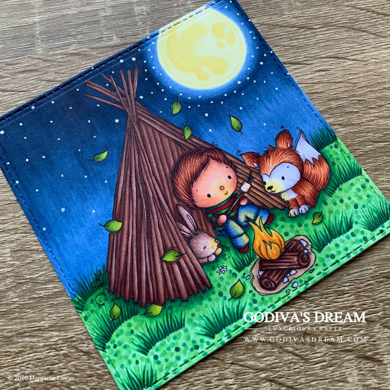 'Woodland Camping' Digital Stamp – Rachelle Anne Miller Creative Studios