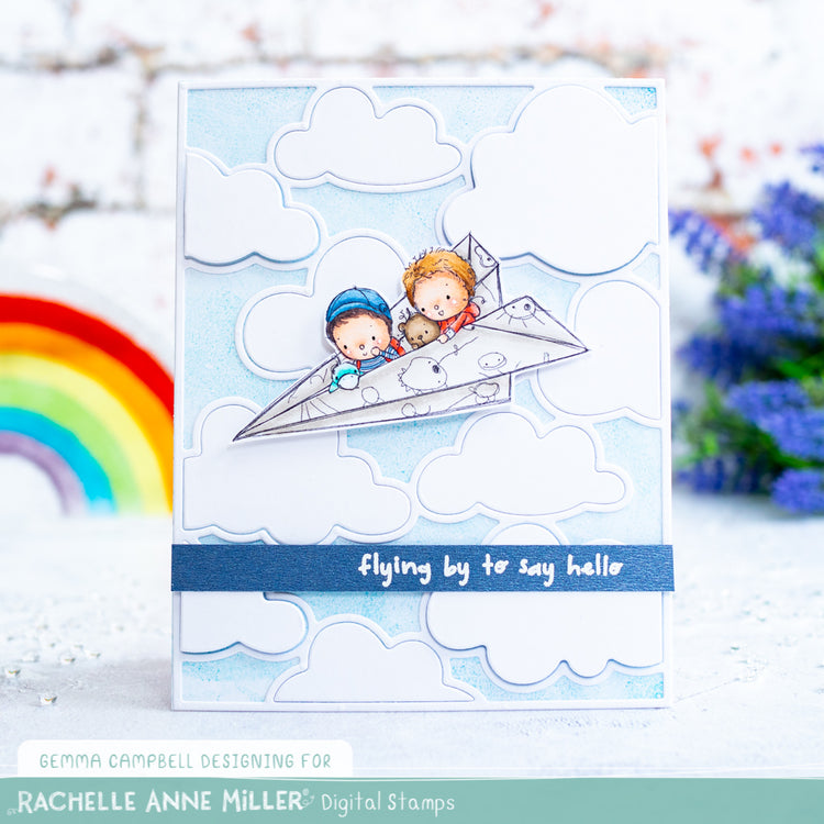 'Paper Plane' Digital Stamp – Rachelle Anne Miller Creative Studios