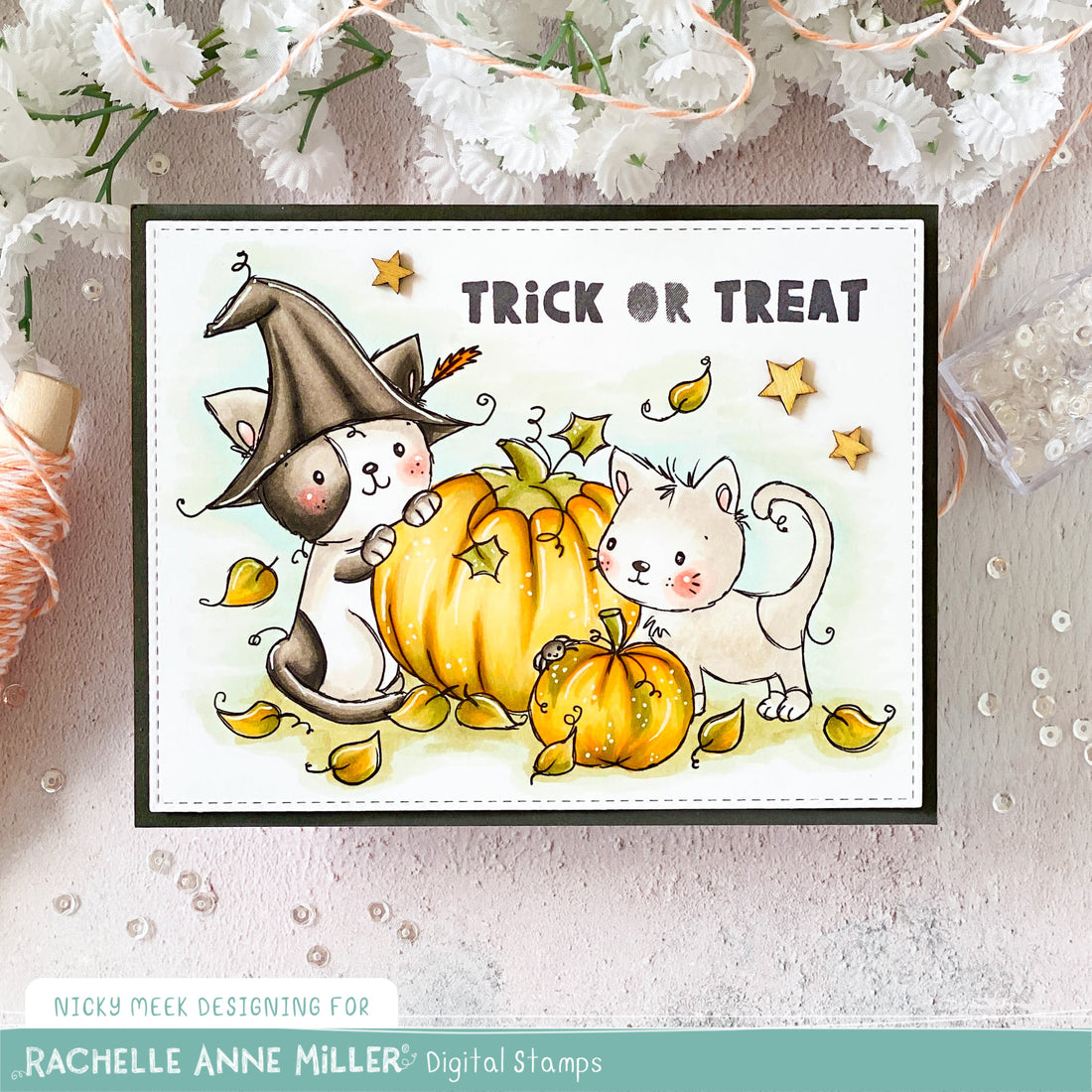 'Halloween Cats' Digital Stamp – Rachelle Anne Miller Creative Studios