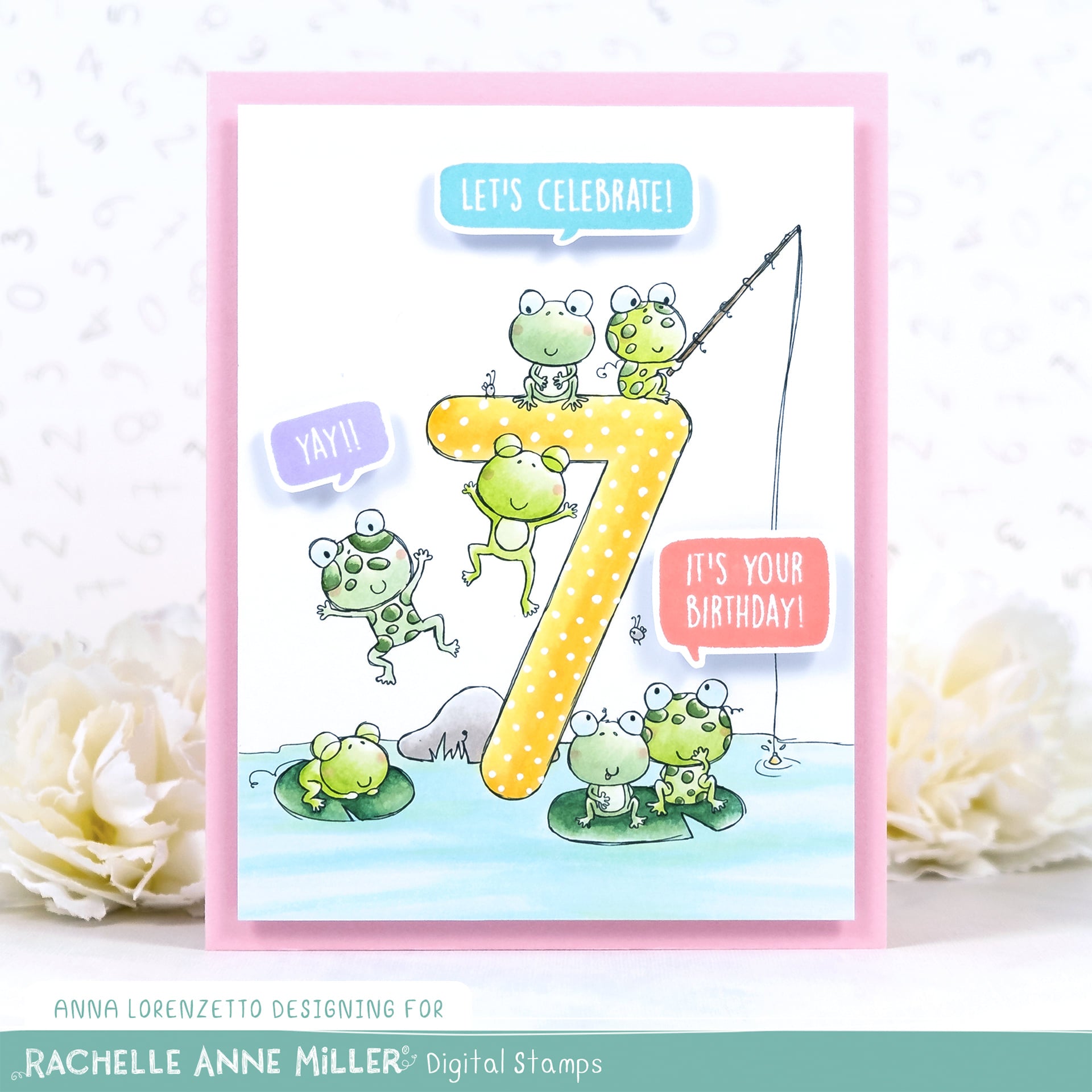 'Animal Number: Seven Frogs' Digital Stamp – Rachelle Anne Miller ...