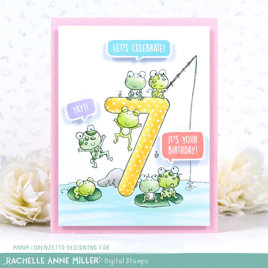 'Animal Number: Seven Frogs' Digital Stamp – Rachelle Anne Miller ...