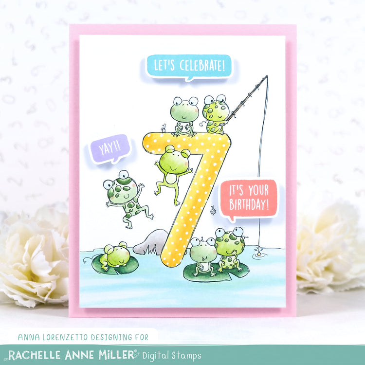 'Animal Number: Seven Frogs' Digital Stamp – Rachelle Anne Miller ...
