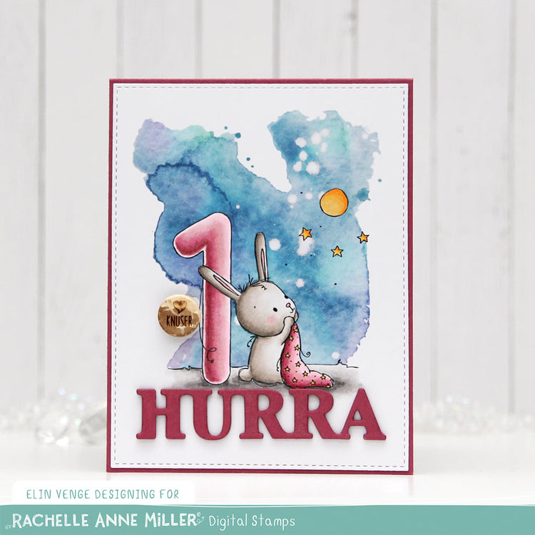 'Animal Number: One Bunny' Digital Stamp – Rachelle Anne Miller ...