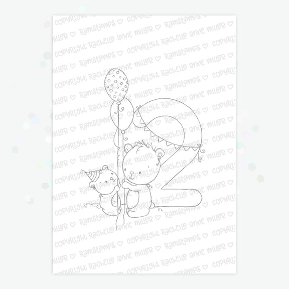 'Animal Number: Two Bears' Digital Stamp – Rachelle Anne Miller ...