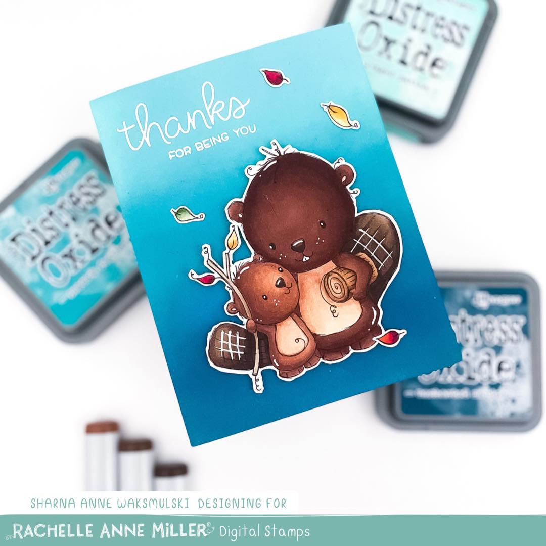 'Canadian Beavers' Digital Stamp – Rachelle Anne Miller Creative Studios