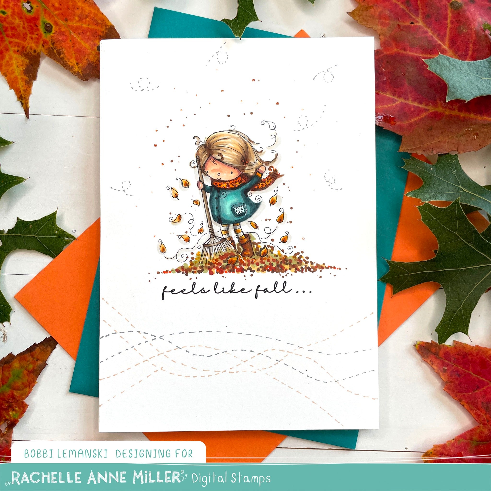 'Fall Dance' Digital Stamp – Rachelle Anne Miller Creative Studios
