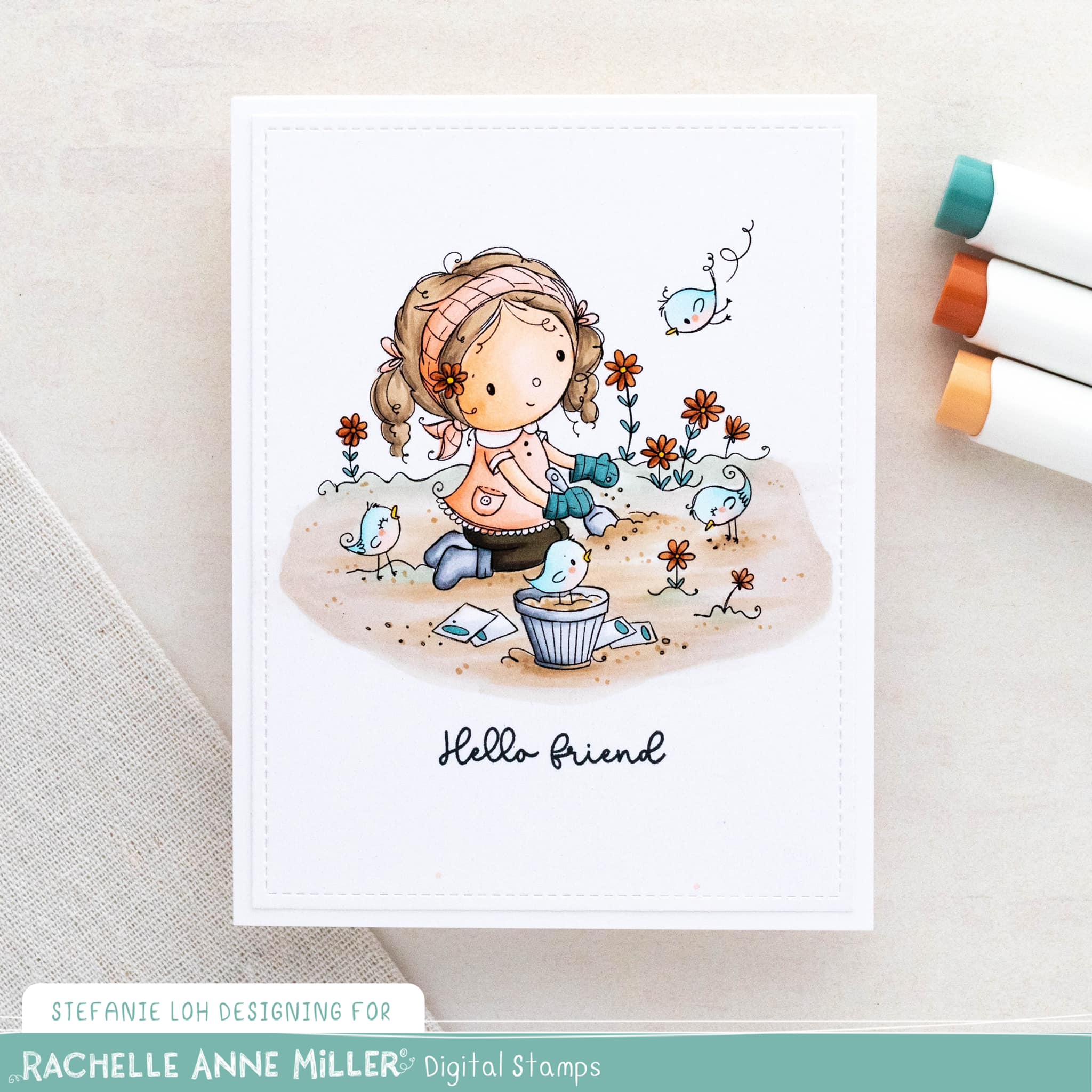 'Garden Blooms' Digital Stamp – Rachelle Anne Miller Creative Studios