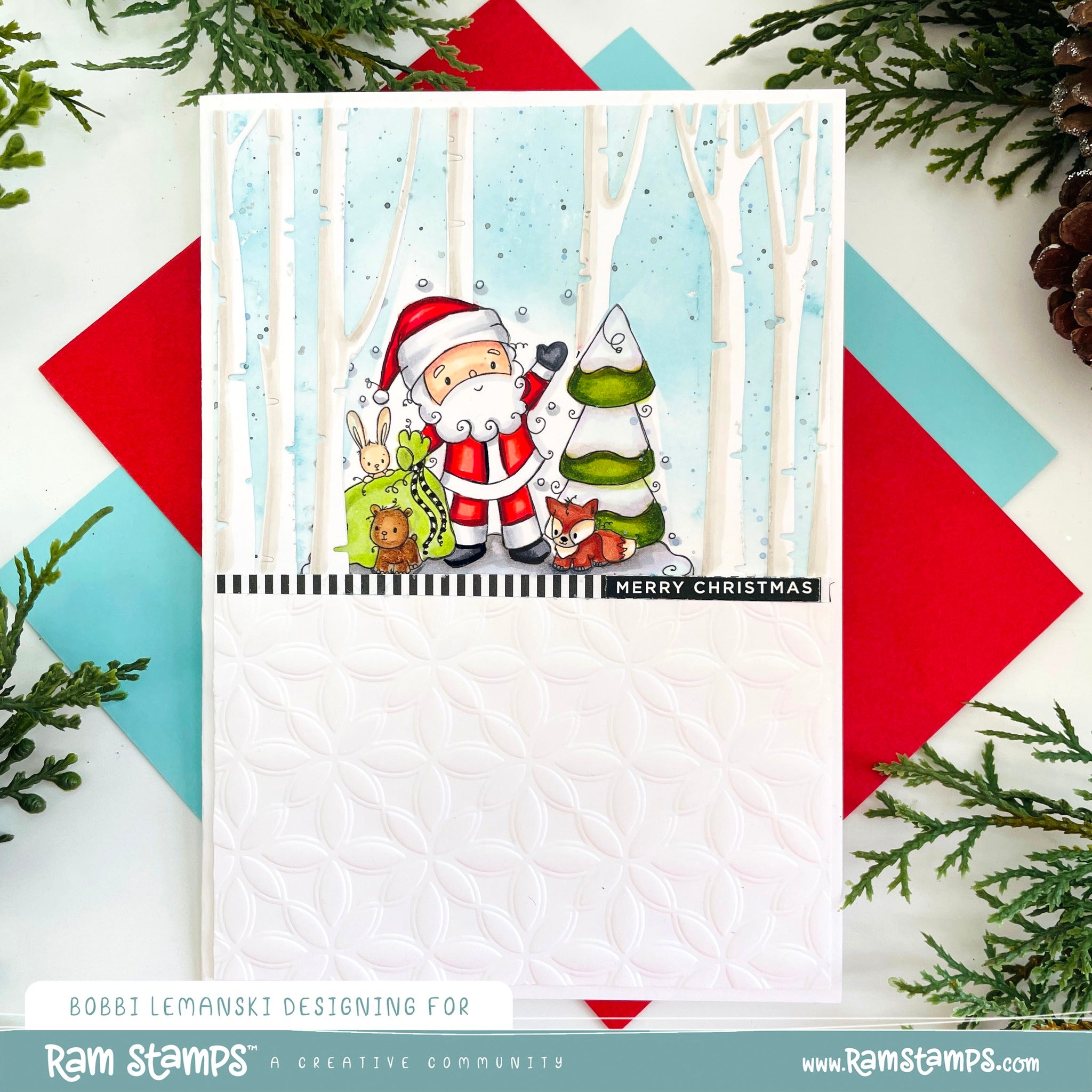 'Woodland Santa' Digital Stamp – Rachelle Anne Miller Creative Studios