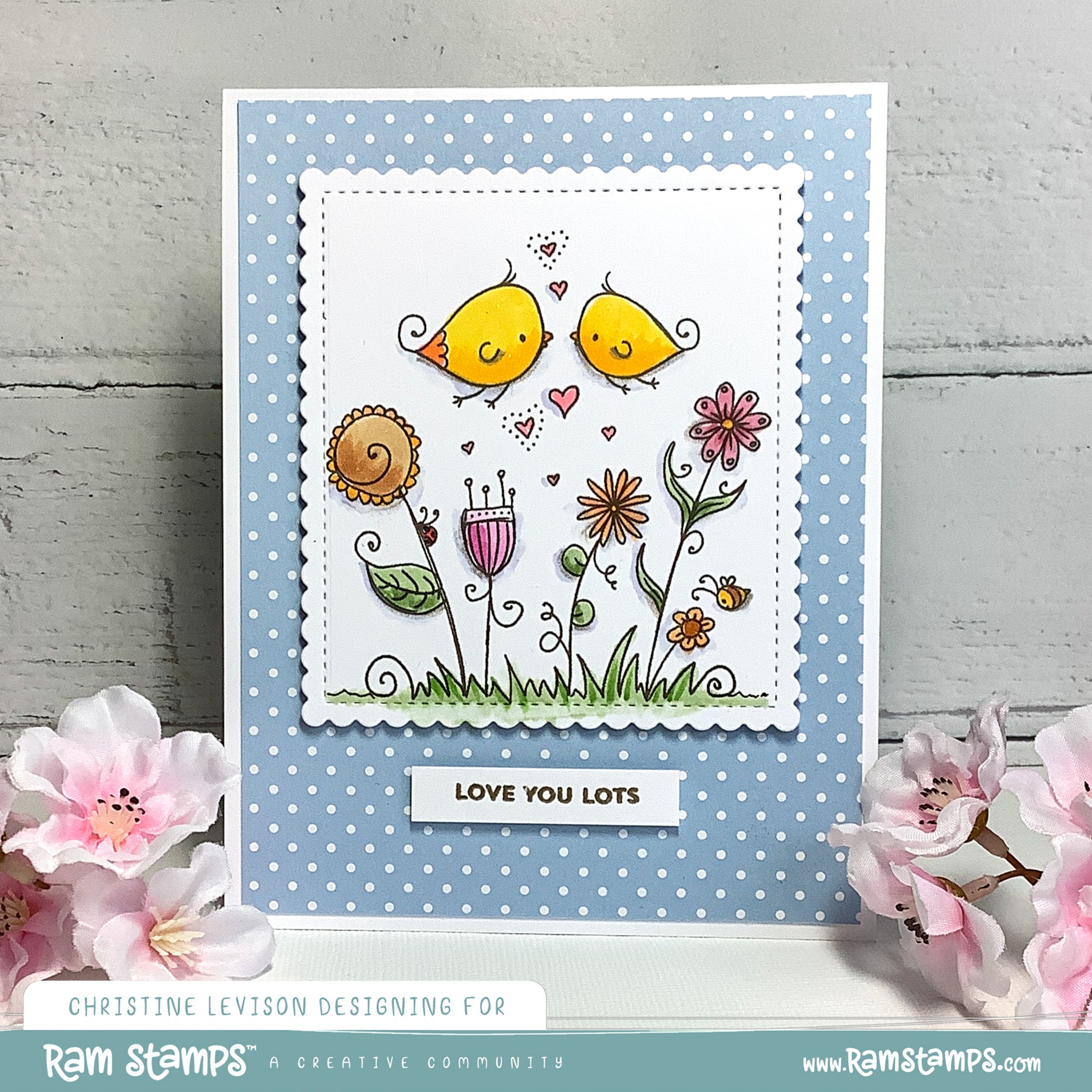 'Love Birds' Digital Stamp – Rachelle Anne Miller Creative Studios