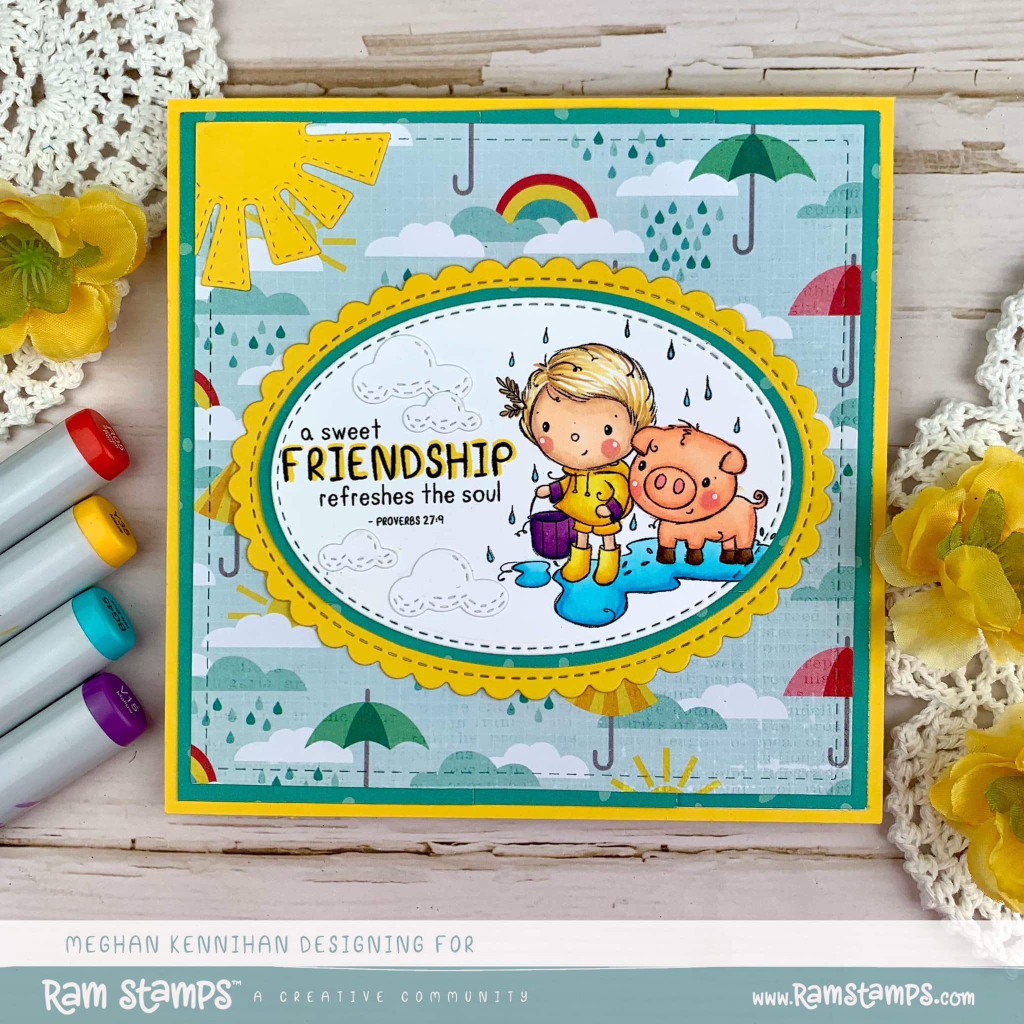 'Sweet Friendship' Digital Stamp – Rachelle Anne Miller Creative Studios