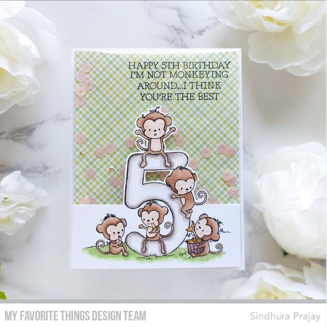 'Animal Number: Five Monkeys' Digital Stamp – Rachelle Anne Miller ...
