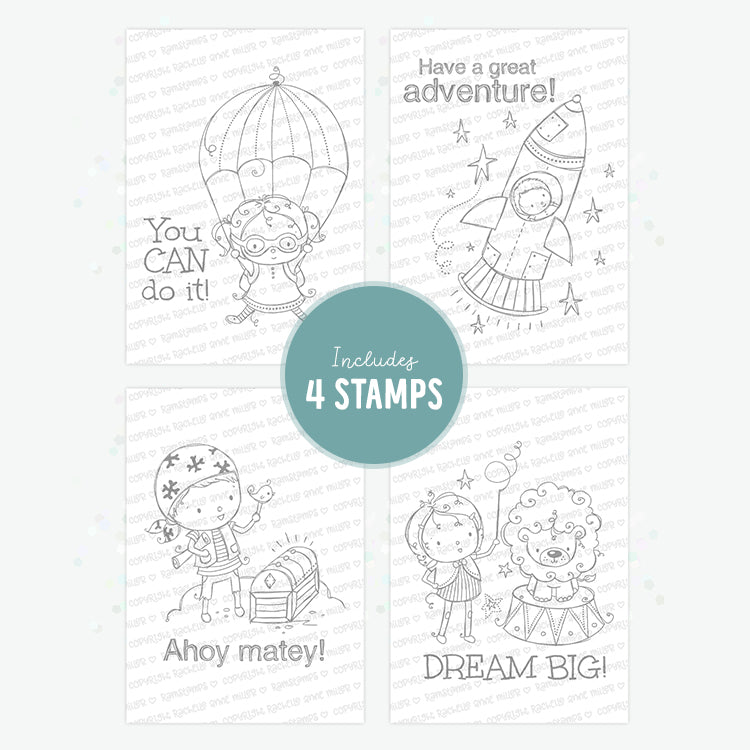 'Adventure' Digital Stamp Set – Rachelle Anne Miller Creative Studios