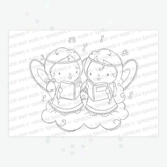 'Angels' Christmas Digital Stamp – Rachelle Anne Miller Creative Studios