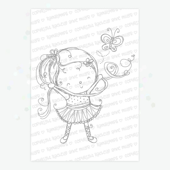 'Ballerina' Digital Stamp – Rachelle Anne Miller Creative Studios