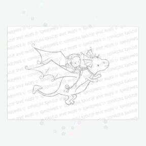 'Dragon - Girl' Digital Stamp – Rachelle Anne Miller Creative Studios