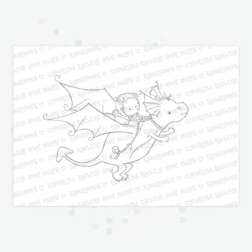 'Dragon - Girl' Digital Stamp – Rachelle Anne Miller Creative Studios