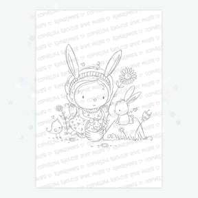 'Easter Bunny Girl' Digital Stamp – Rachelle Anne Miller Creative Studios