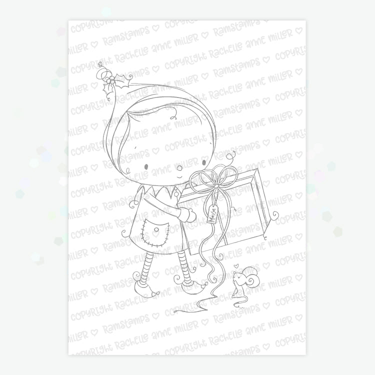 'Little Elf' Digital Stamp – Rachelle Anne Miller Creative Studios