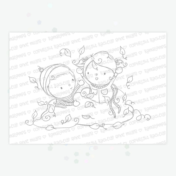 'Fall Leaves' Digital Stamp – Rachelle Anne Miller Creative Studios