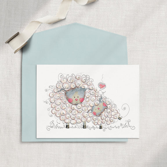 Fluffy Friends 5x7 Greeting Card – Rachelle Anne Miller Creative Studios