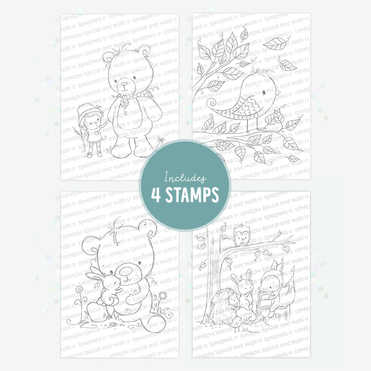 'Forest Animals' Digital Stamp Set – Rachelle Anne Miller Creative Studios