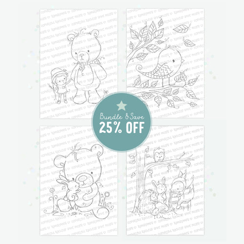 'Forest Animals' Digital Stamp Set – Rachelle Anne Miller Creative Studios