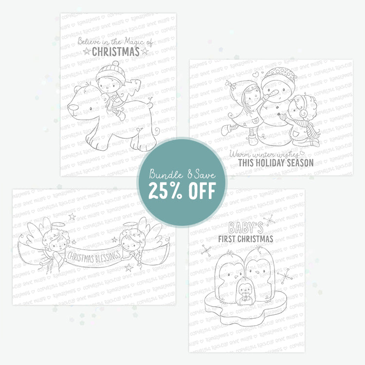 'Happy Holidays' Christmas Digital Stamp Set – Rachelle Anne Miller ...
