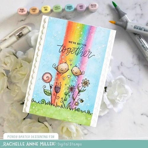 'Love Birds' Digital Stamp – Rachelle Anne Miller Creative Studios