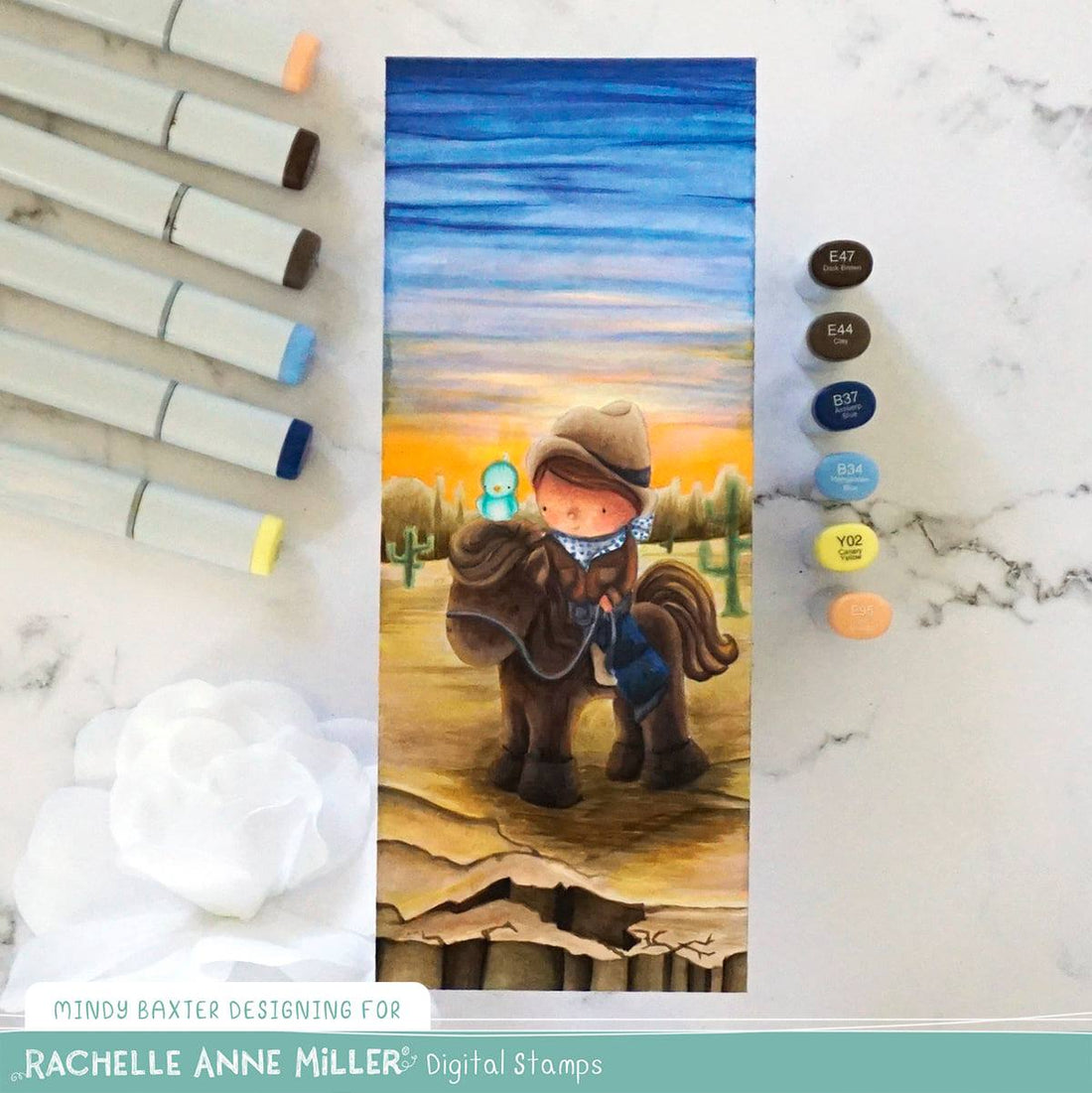 'Cowboy' Digital Stamp – Rachelle Anne Miller Creative Studios