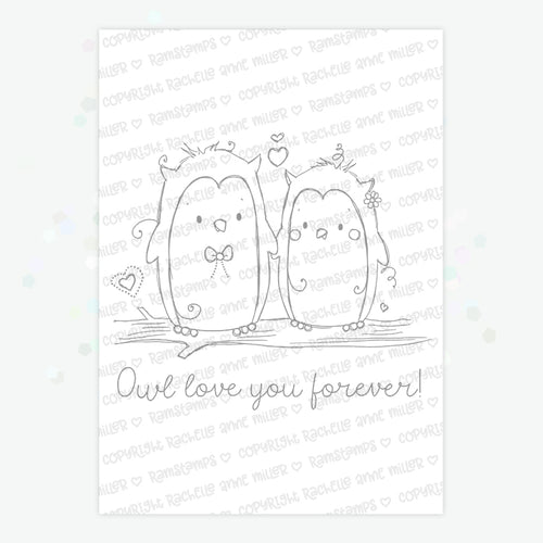 'Owl Love' Digital Stamp – Rachelle Anne Miller Creative Studios