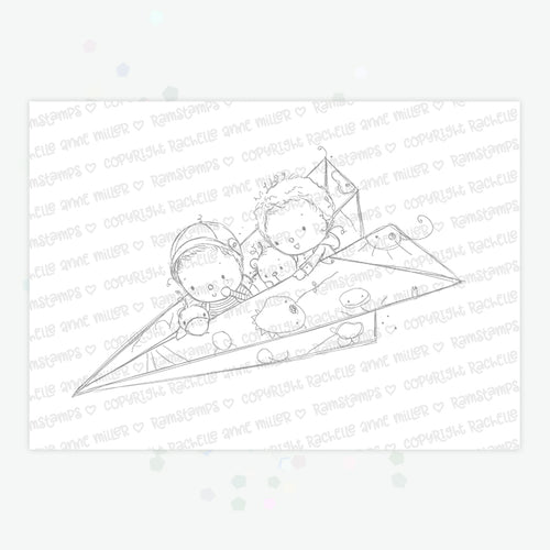 'Paper Plane' Digital Stamp – Rachelle Anne Miller Creative Studios