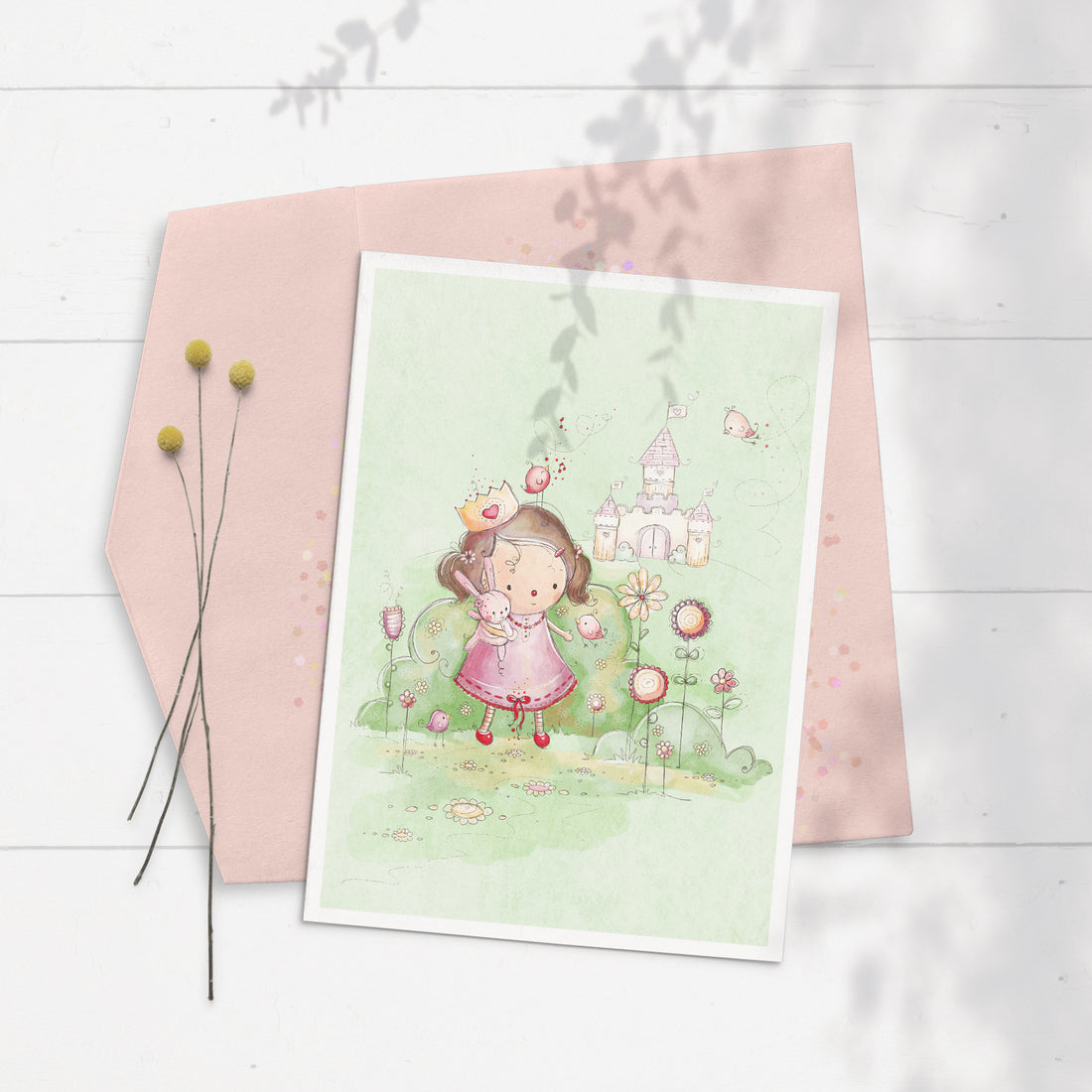 Princess Castle 5x7 Greeting Card – Rachelle Anne Miller Creative Studios