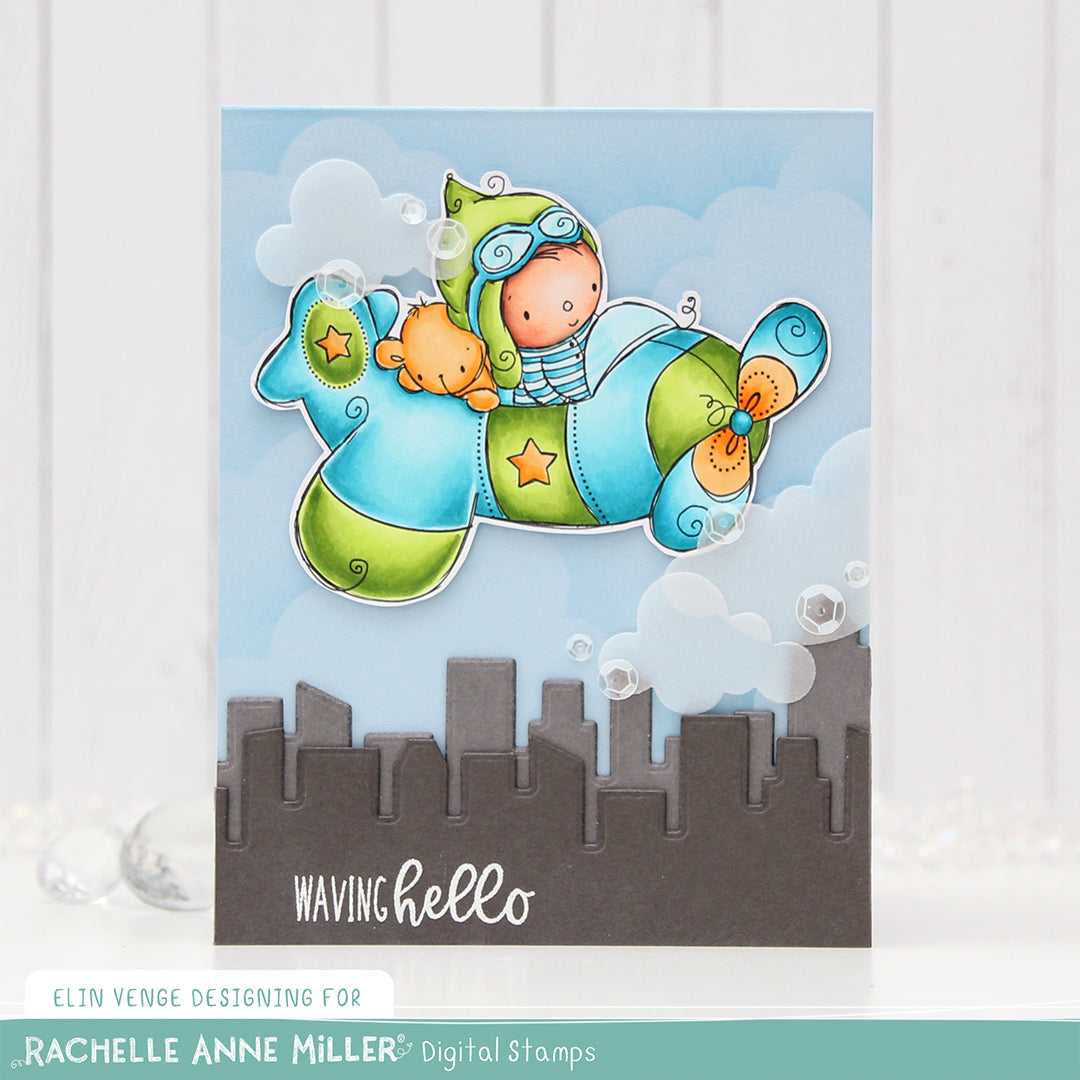 'Little Pilot' Digital Stamp – Rachelle Anne Miller Creative Studios