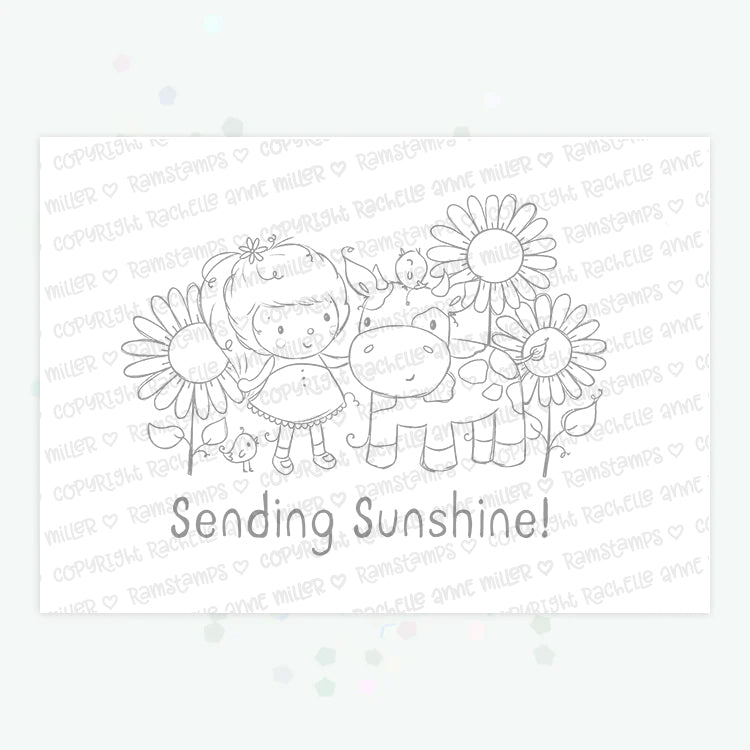 'Sending Sunshine' Digital Stamp – Rachelle Anne Miller Creative Studios