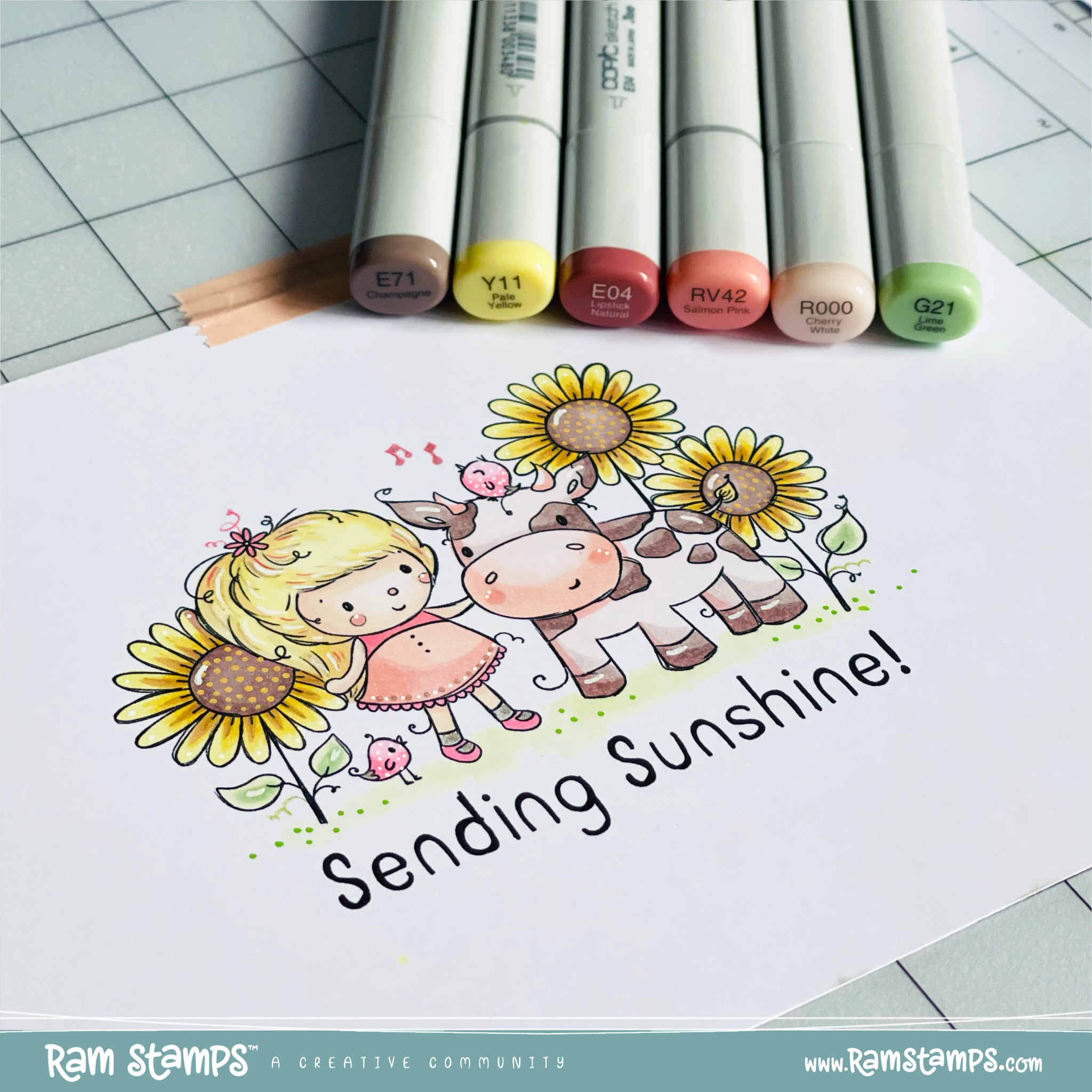 'Sending Sunshine' Digital Stamp – Rachelle Anne Miller Creative Studios