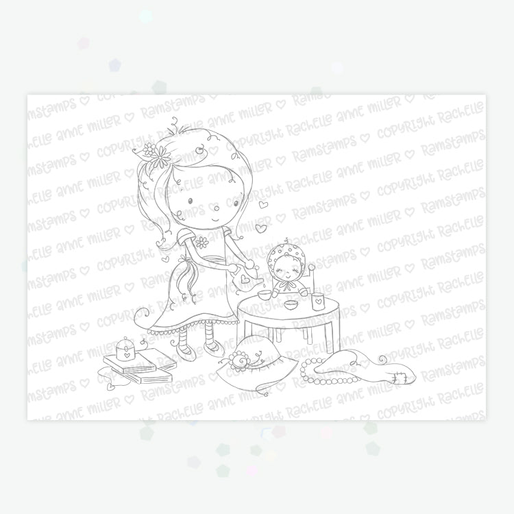 'High Tea' Digital Stamp – Rachelle Anne Miller Creative Studios